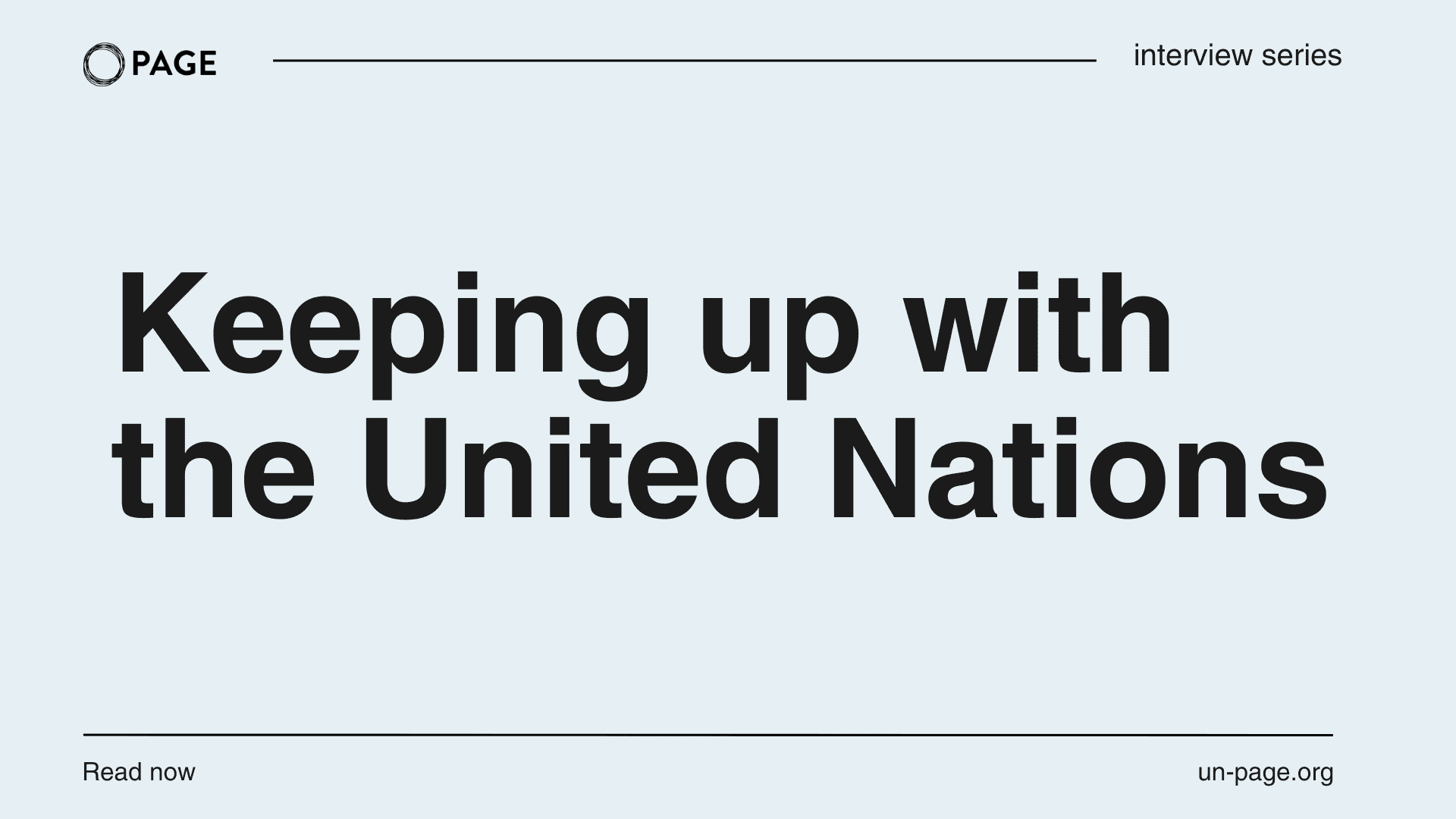 Keeping Up With The United Nations All The Interviews Un Page