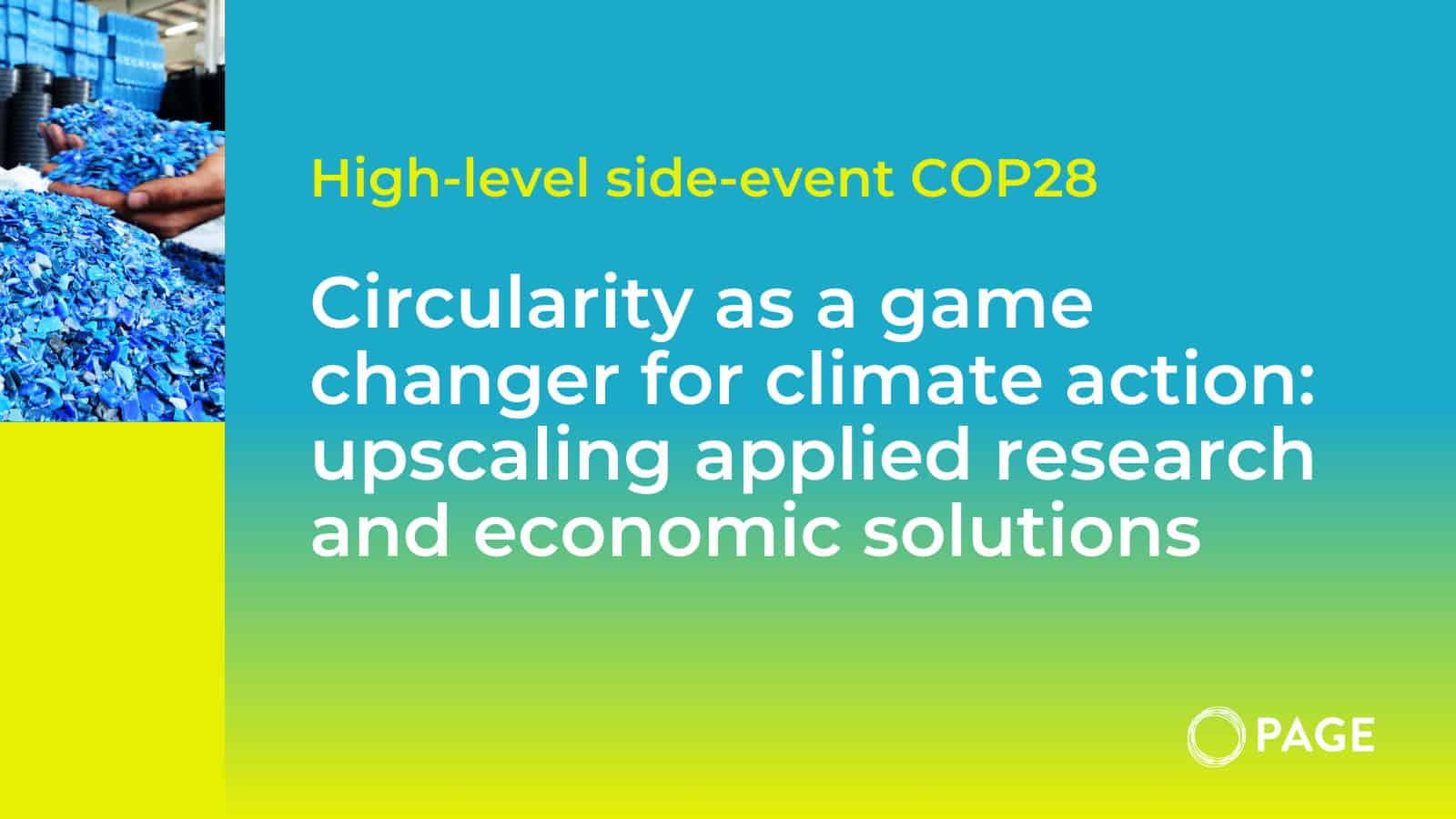 Circularity as a game changer for climate action: upscaling applied ...